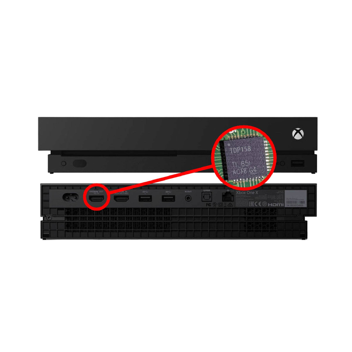 Xbox One X TDP158 HDMI Retimer IC Replacement Service — Gadget Surgery